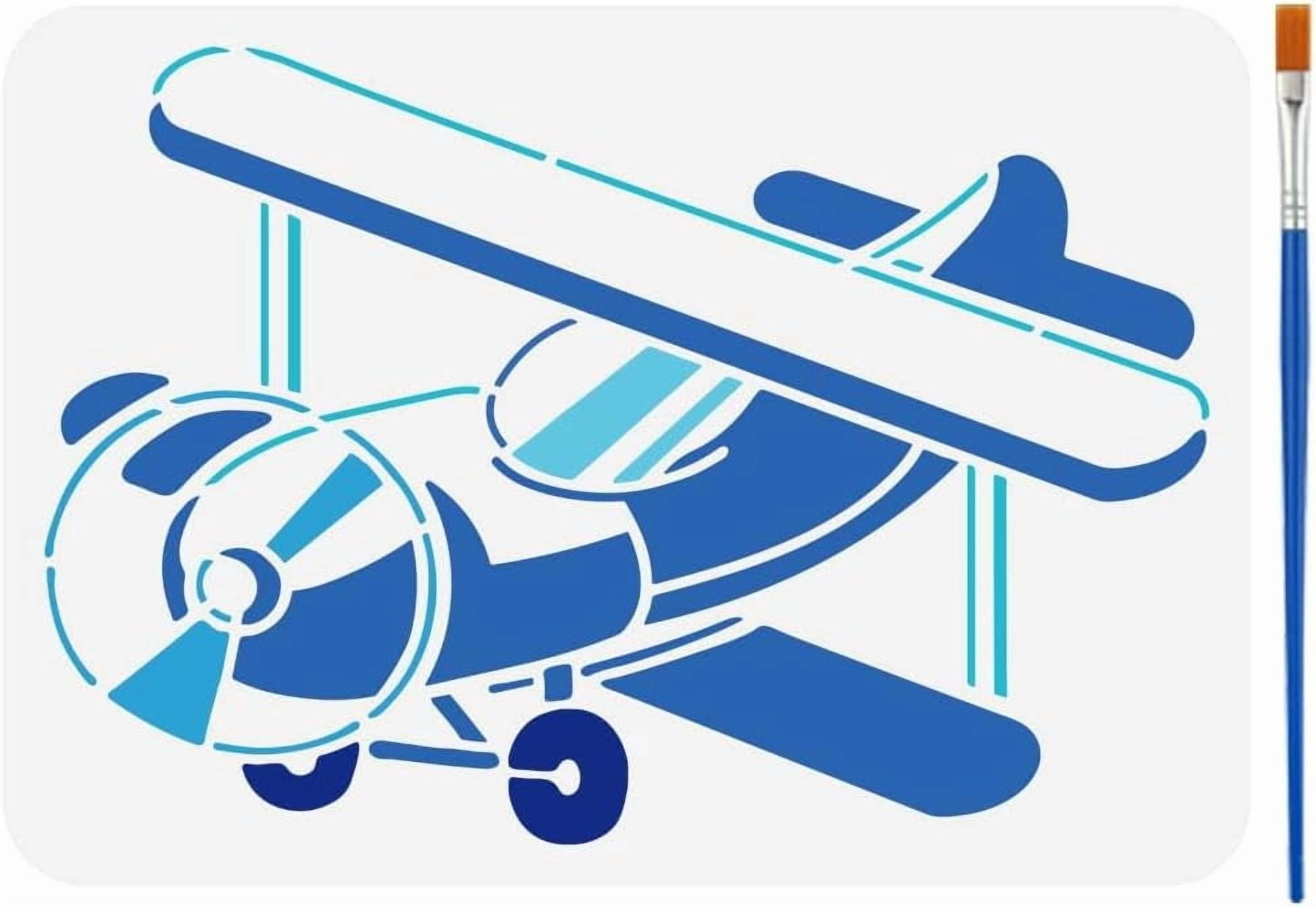 1 pc Retro Airplane Painting Stencil 8.3x11.7inch Reusable Airplane ...