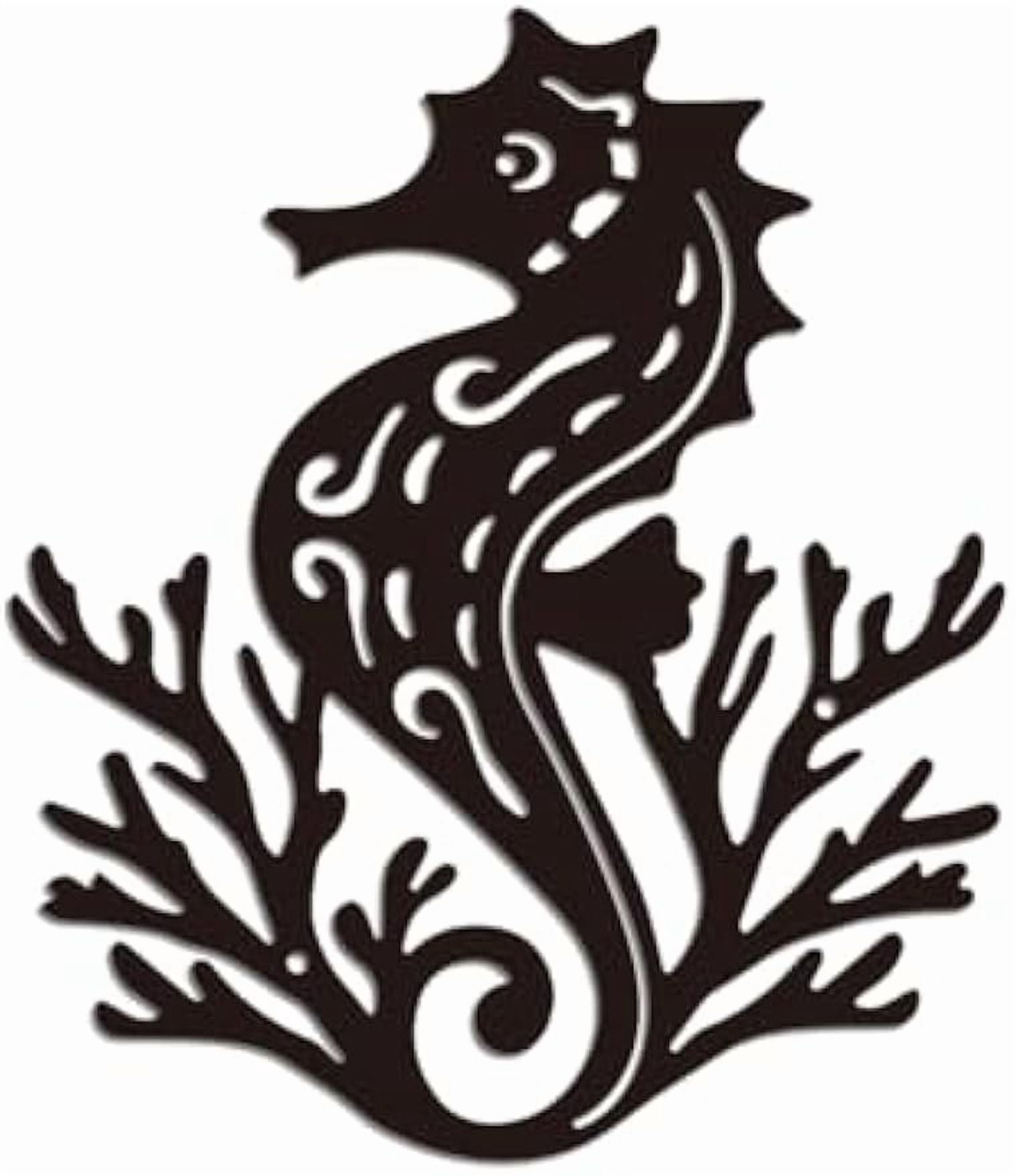 1 pc Seahorse Metal Wall Art Decor Sea Life Ocean Theme Metal Wall Art ...