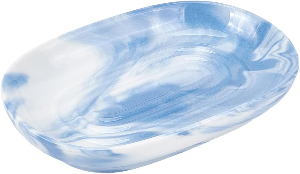 1 pc Soap Dish Ceramics Soap Holder Non-Slip Soap Saver Tray Cornflower ...