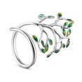 1 pc Stylish Rhodium Plated 925 Sterling Silver Ring Cuff Rings Open ...