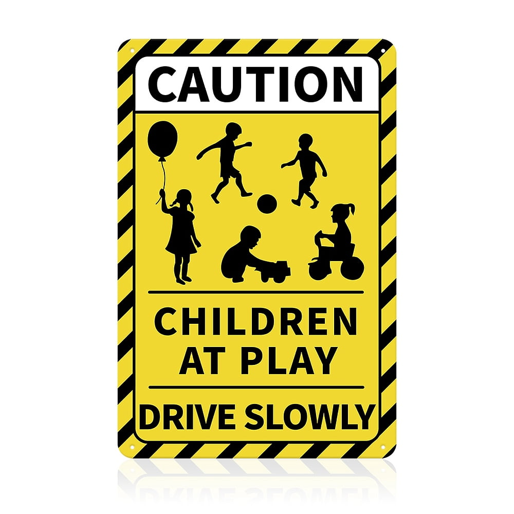 1 pc UV Protected & Waterproof Aluminum Warning Signs Caution Children ...