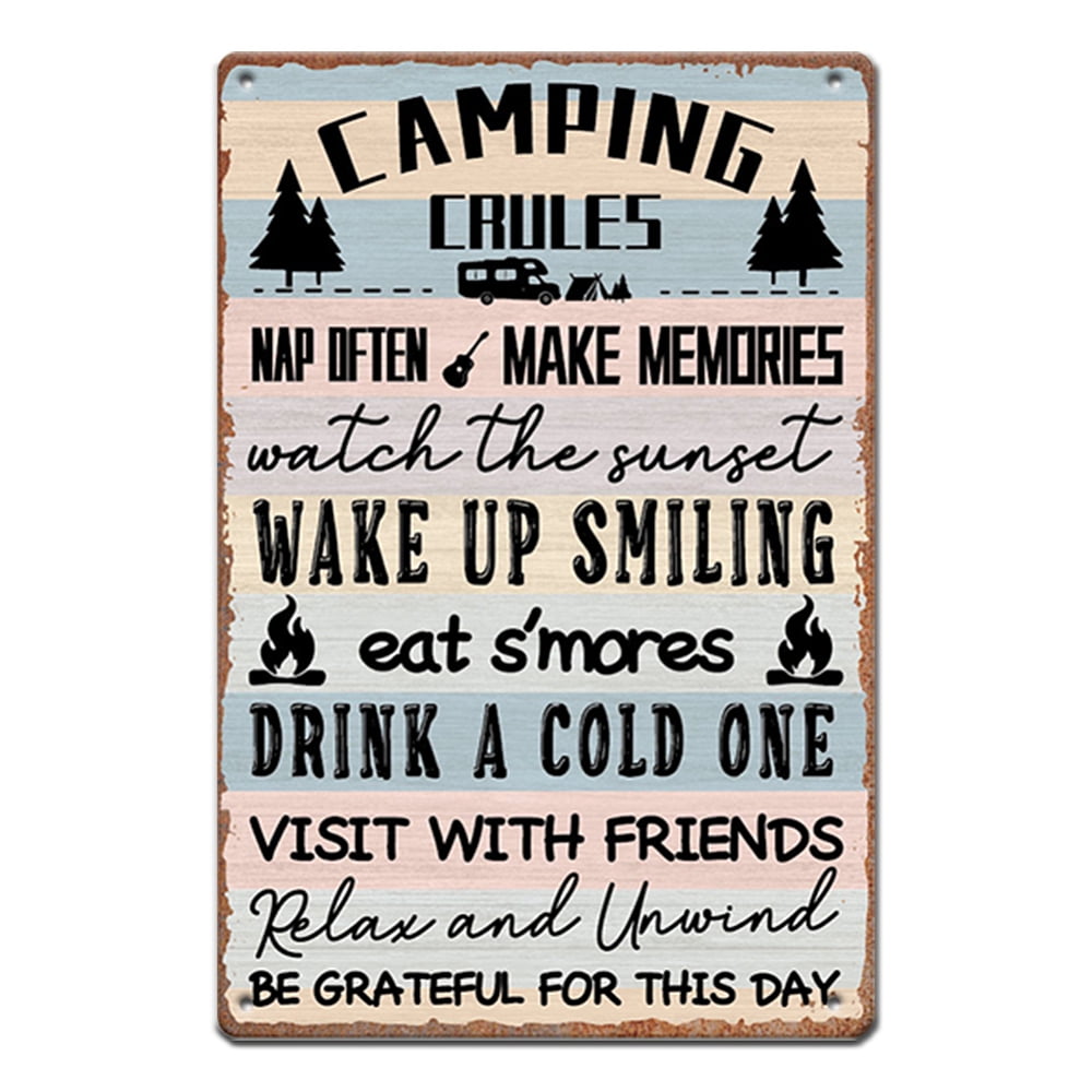 1 pc Vintage Metal Tin Sign Wall Decor for Bars Restaurants Cafe Pubs ...