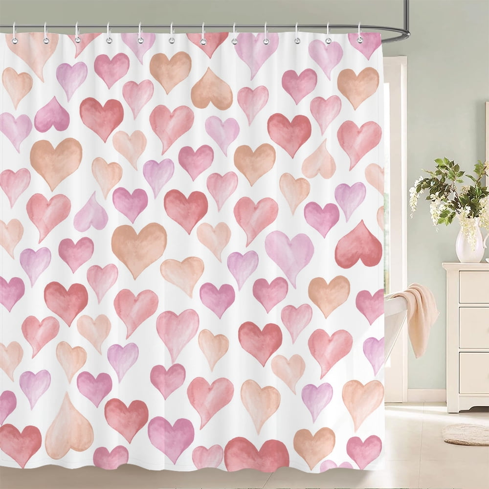 1 pc Watercolor Geometry Printed Shower Curtain Home Bathroom ration ...