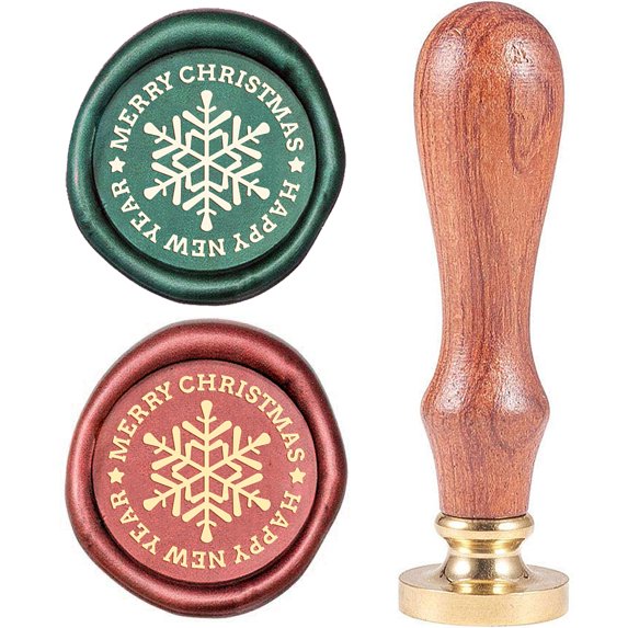 1 pc Wax Seal Stamp Set Sealing Wax Stamp Solid Brass Head Wood Handle ...