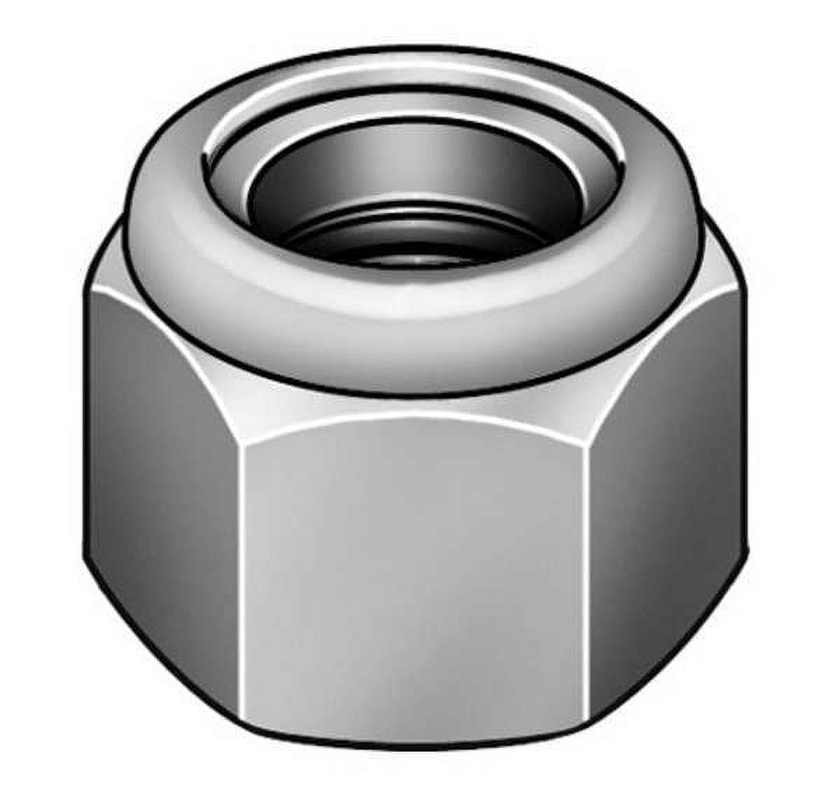 1 pc, Zoro Select Nylon Insert Lock Nut, 1-3/4"-5, Steel, Grade 2 ...