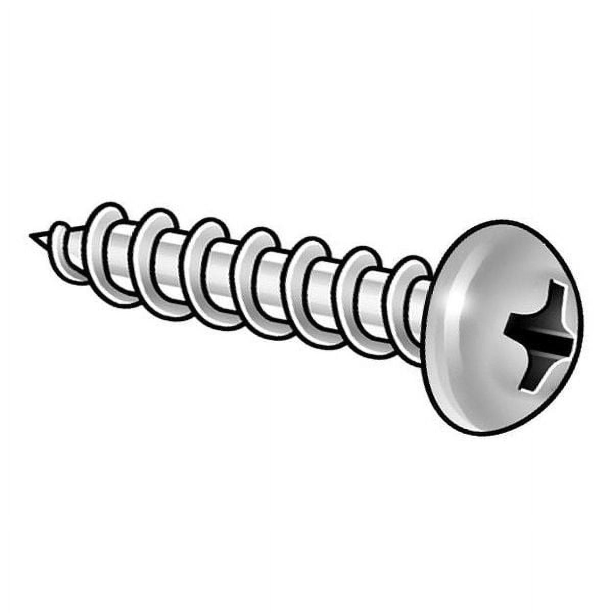 1 PK ZoroSelect Sheet Metal Screw, #8 x 1-1/4 in, Plain 18-8 Stainless ...