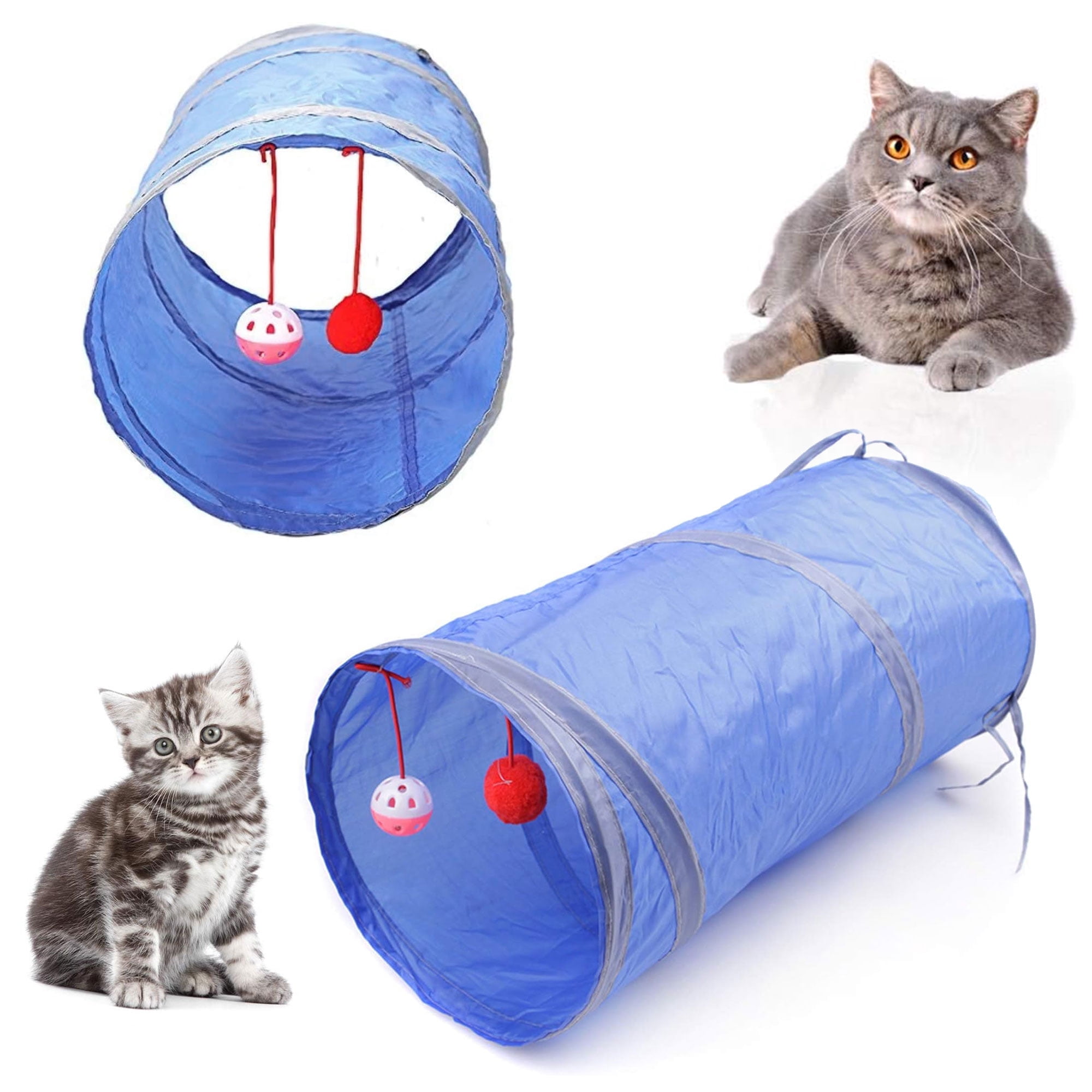 21 pcs cat toys kitten toys assortments tunnel interactive cat teaser ...