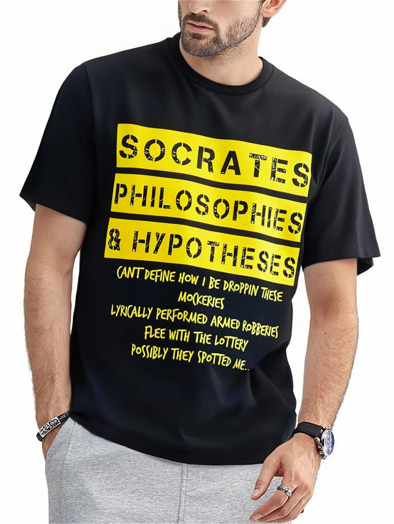 1 pcs, 100% Cotton, 90's Hip Hop Rap Music Creative Patterns Letter ...