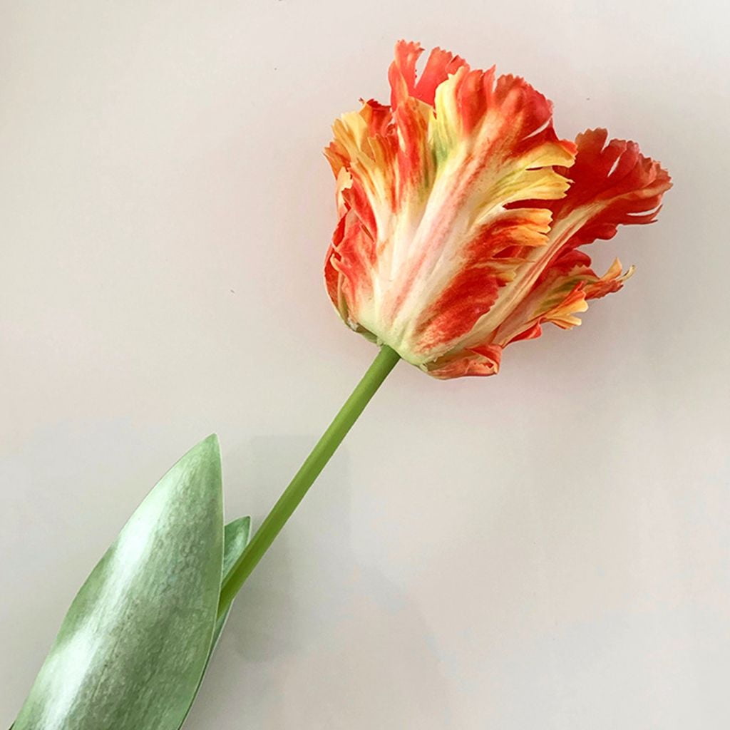 1 pcs Artificial Parrot Tulip Fake Flower Silk Flower 3D Real Touch ...