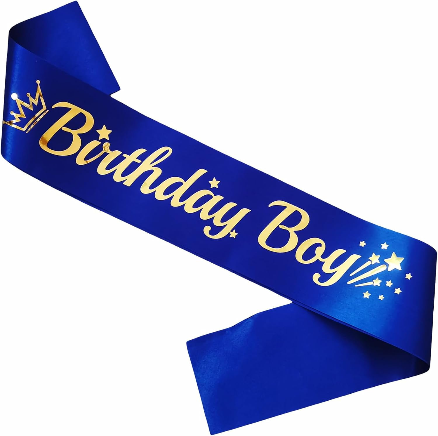 1 pcs Birthday Boy Sash Royal Blue, Gold Foil Birthday Sash for Boy ...