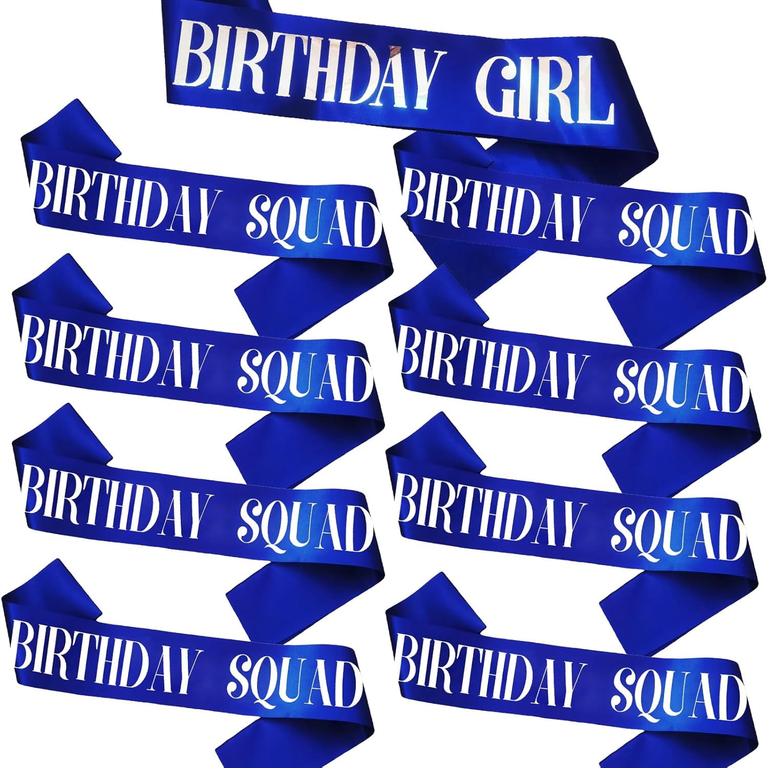 1 pcs Birthday Squad Sashes for Girl, Royal Blue Birthday Girl Sash Set ...