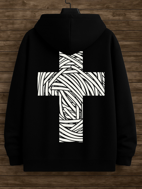 1 pcs Christianity funny hoodies hoodies mens machine washable black ...