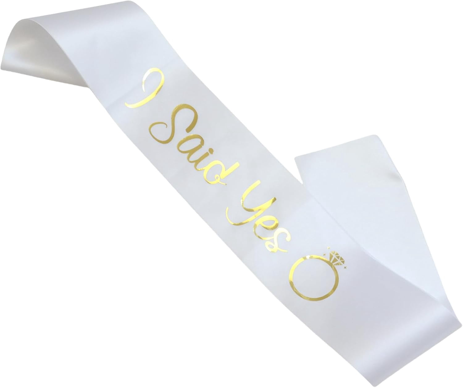 1 pcs I Said Yes Sash White Sash with Gold Lettering Engagement ...