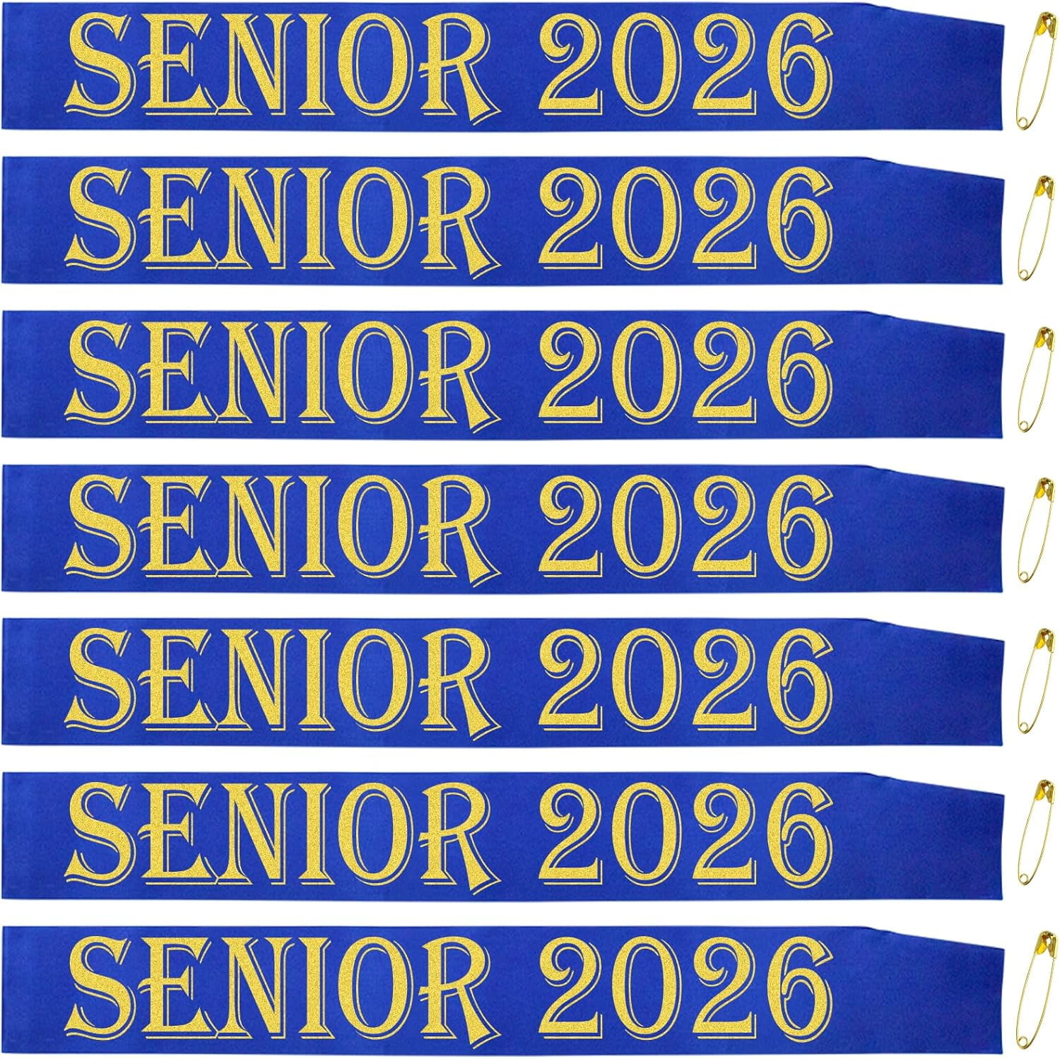 1 pcs Senior 2026 Sashes, Royal Blue Satin Finally Graduated Sash with ...