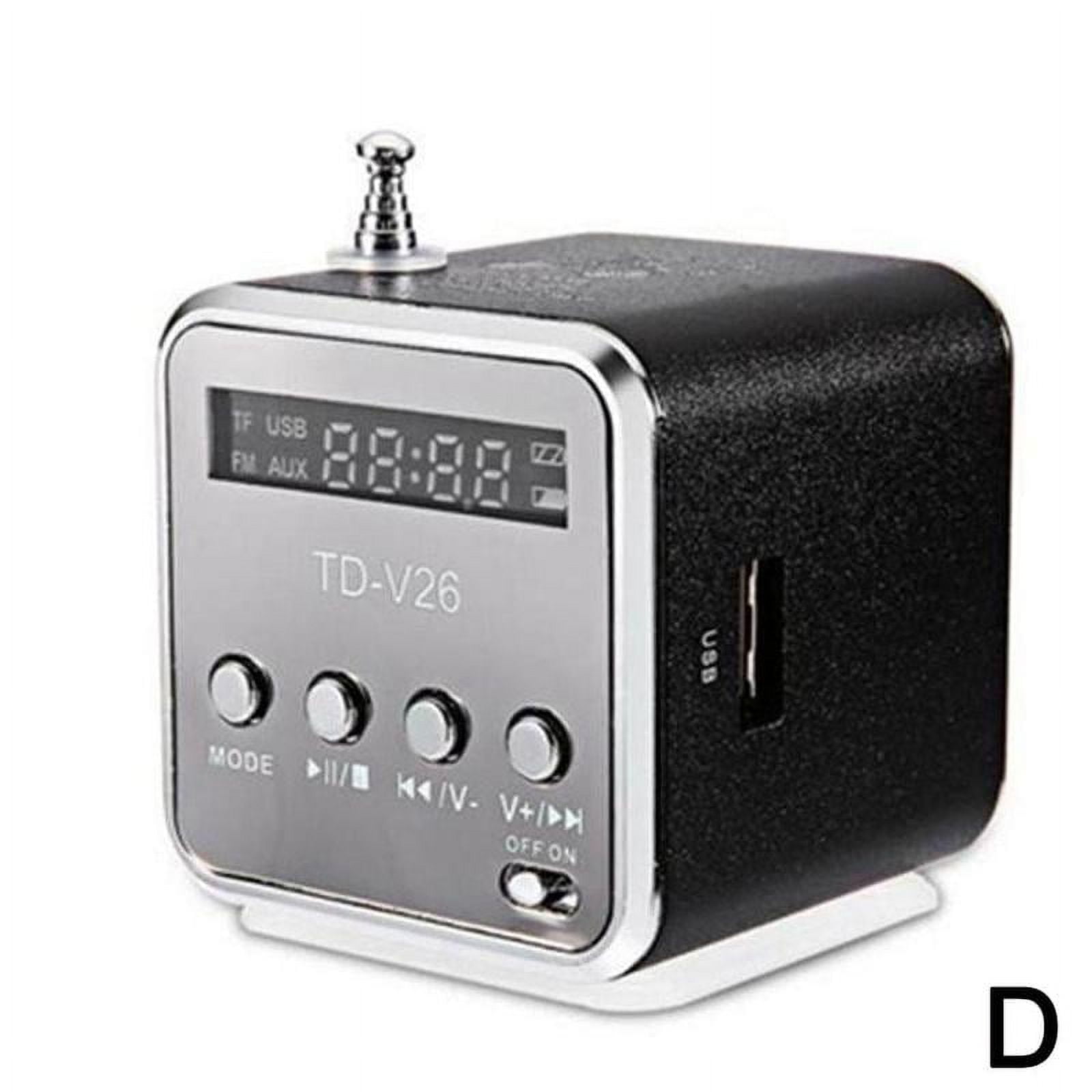 1 pcs TD-V26 Portable Mini Speaker Music Player FM Radio TF MP3 USB ...