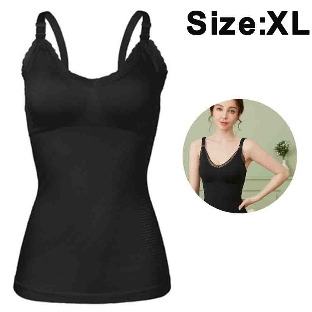 1 pcs Women's Maternity Tops Nursing Cami Tanks with Built in Bra Long ...