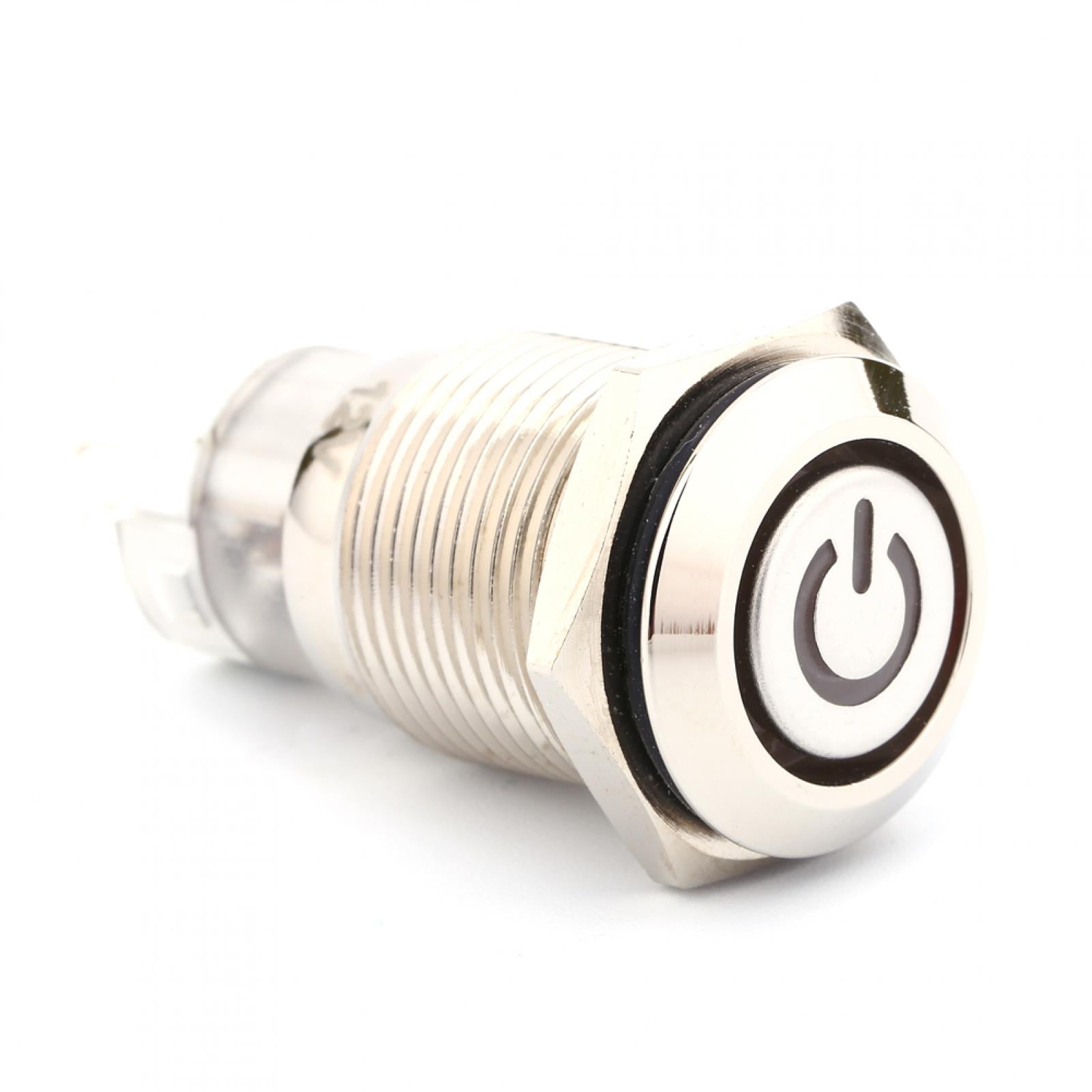 1 piece 16mm 1NO 1NC Connection 12V Metal LED Toggle Switch Latching ...