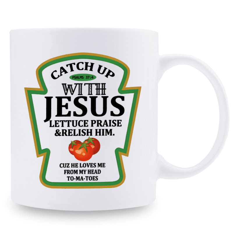 1 piece, 3A grade, CATCH UP WITH JESUS, encourage lovely mug with ...