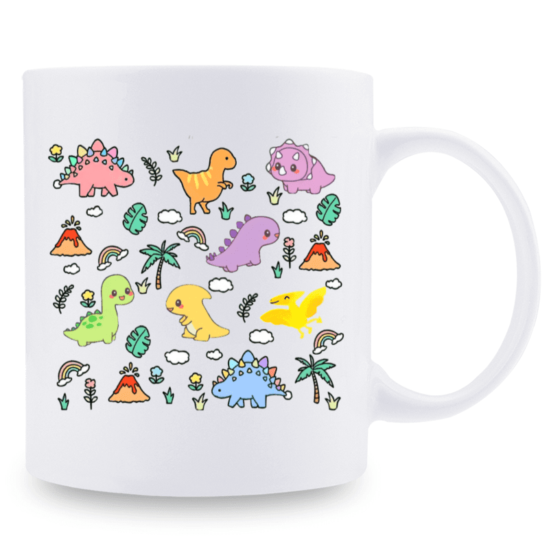 1 piece, 3A grade, happy dinosaur coffee mug, cute dinosaur, funny mug ...