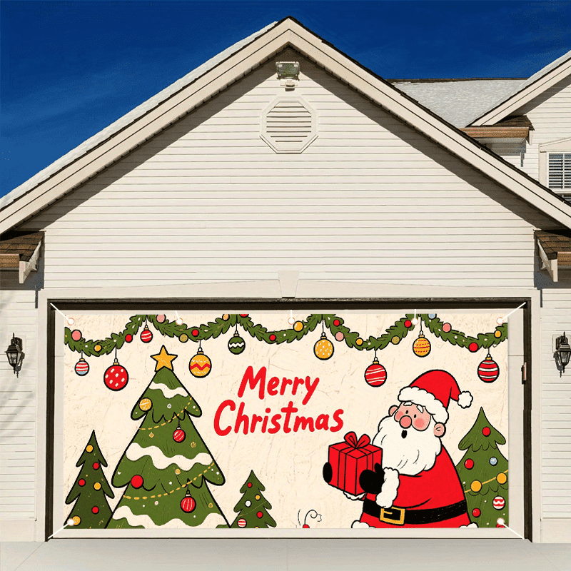 1 piece, Christmas garage door decoration, large banner for garage door ...