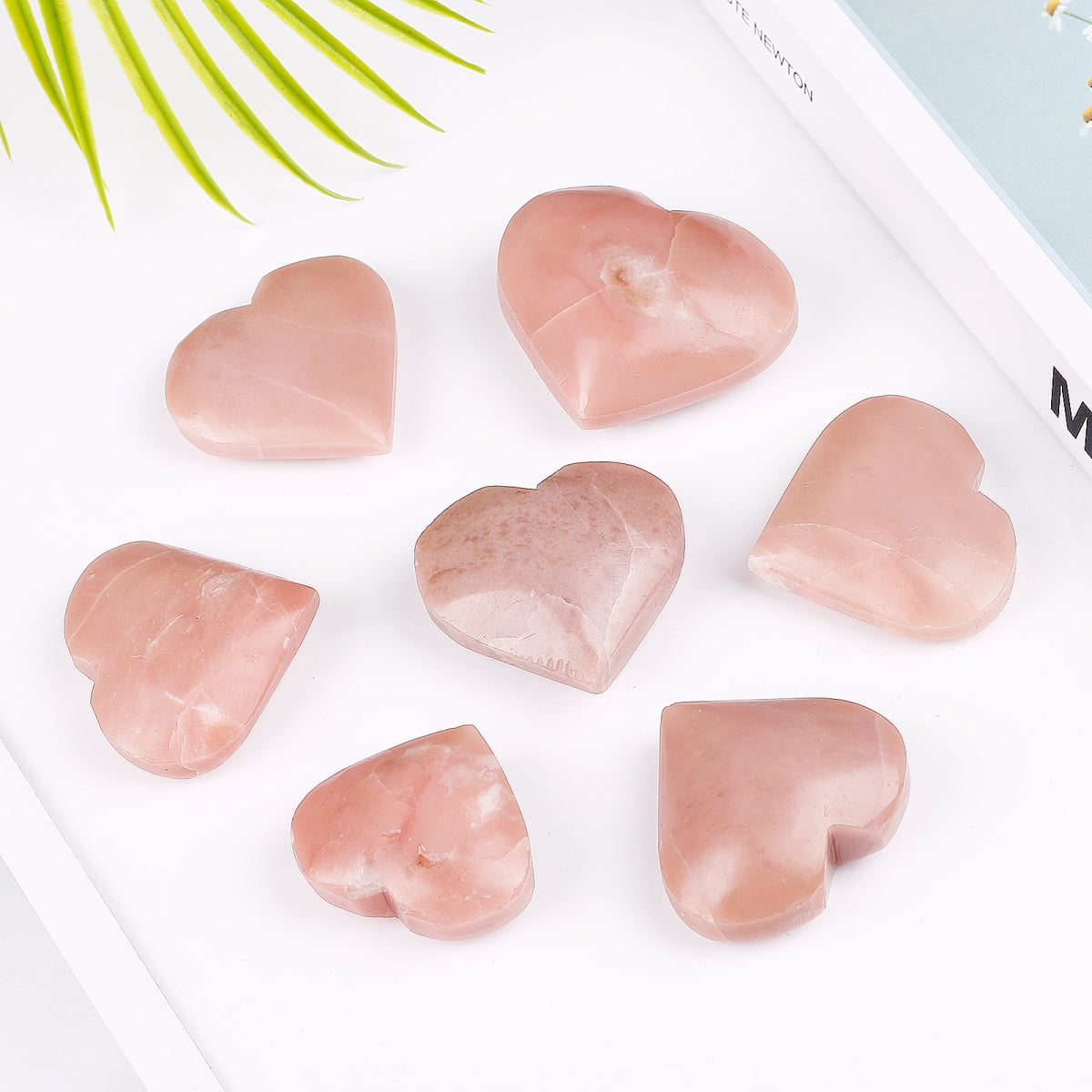 1 piece Natural Pink Opal Heart | Pink Opal Healing Stone | 5-6 cm ...
