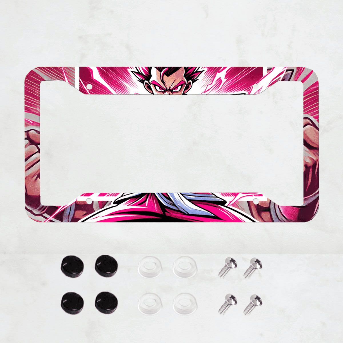 1 piece, Pink Goku license plate frame, Anime Hero license plate frame ...