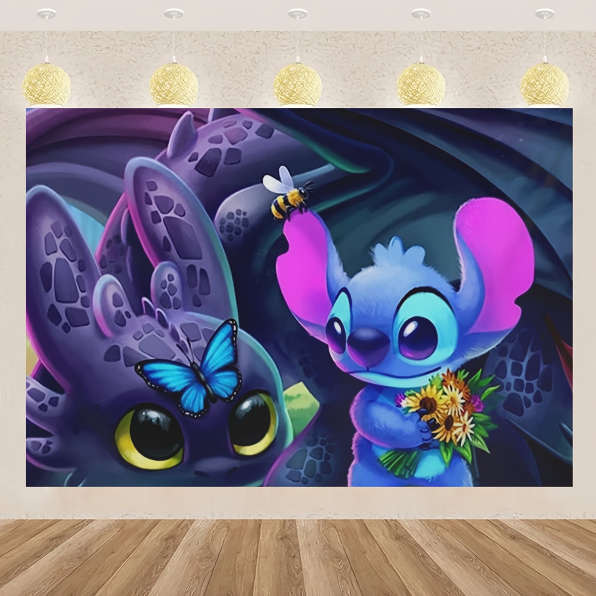 1 piece Stitch-themed party banner, suitable as a gift for family and ...