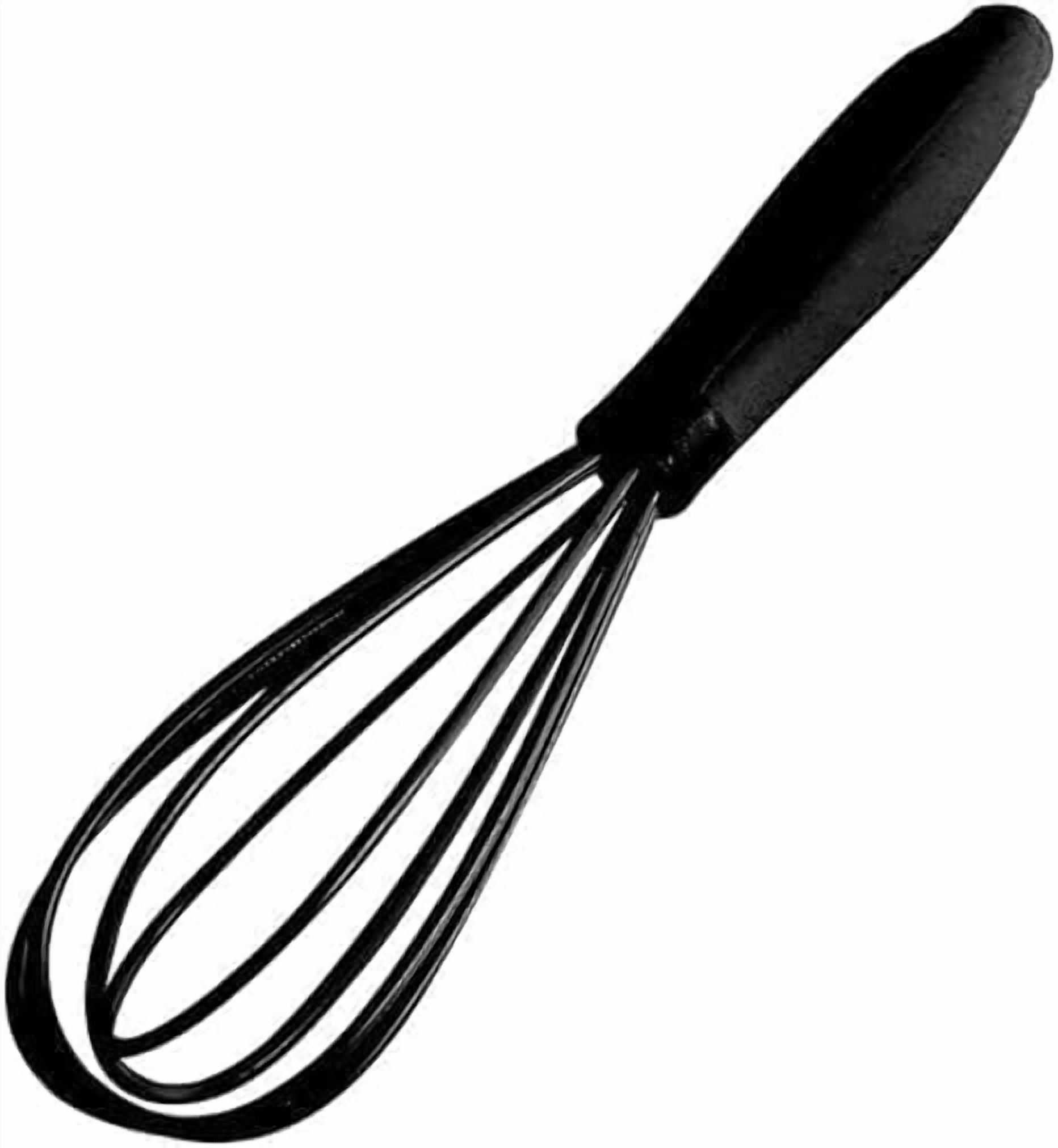 1 piece of black mini silicone egg beater, 6.7-inch scratch-resistant ...