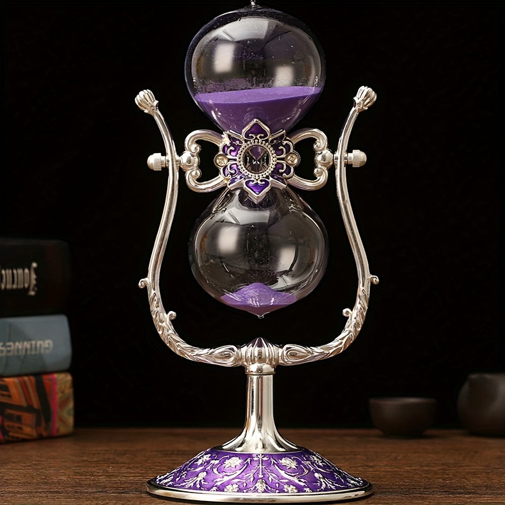 Elegant U-shaped Hourglass Timer, Glass and Metal, Indoor Outdoor ...