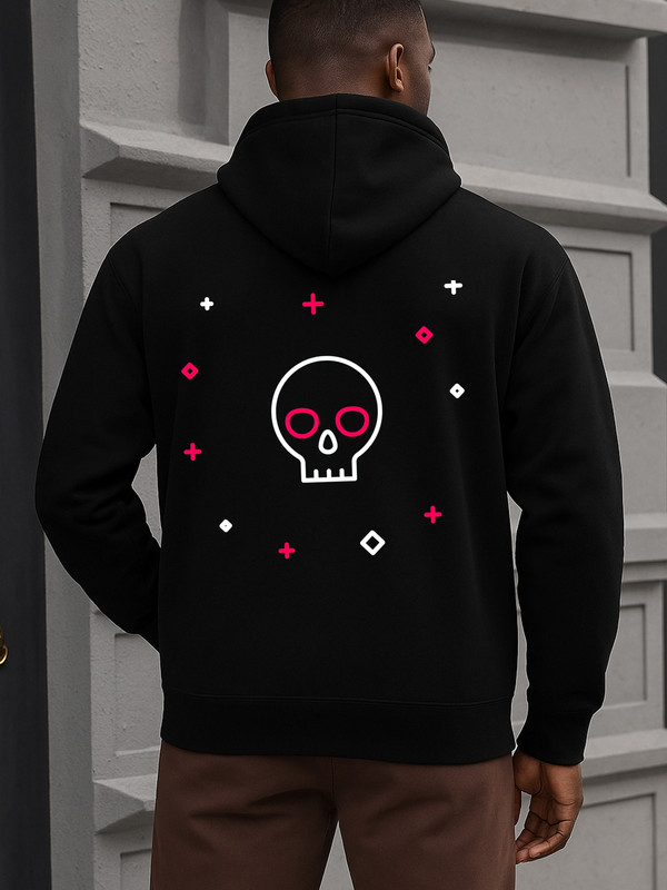 1 piece graphic hoodies sweatshirt for men machine washable black ...
