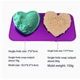 1 piece heart-shaped love rose shape silicone soap Valentine's Day ...