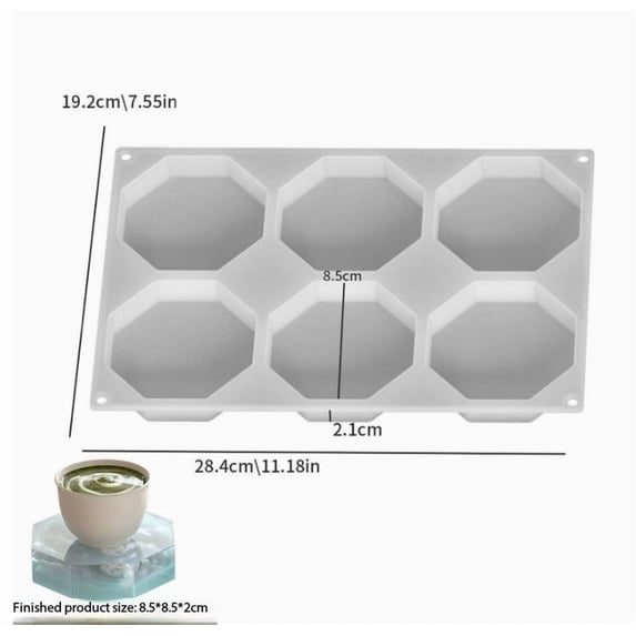 1 piece round square coaster resin silicone mold glue DIY thickened ...