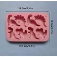 1 piece silicone small dinosaur cake chocolate cookie mold ice cube ...