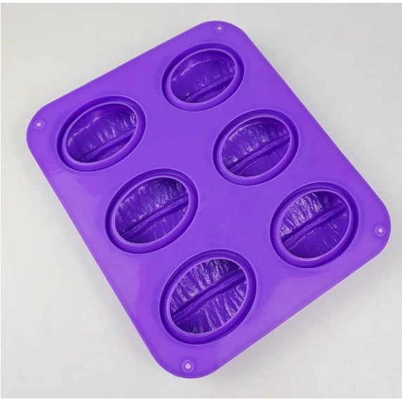 1 piece six-hole coffee bean cake silicone baking mold aromatherapy ...