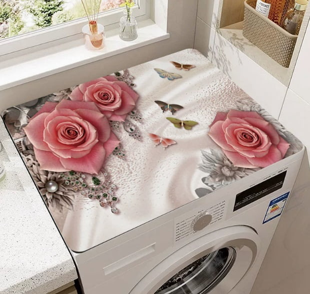 1 piece washing machine mat diatom mud roller dust mat refrigerator top ...
