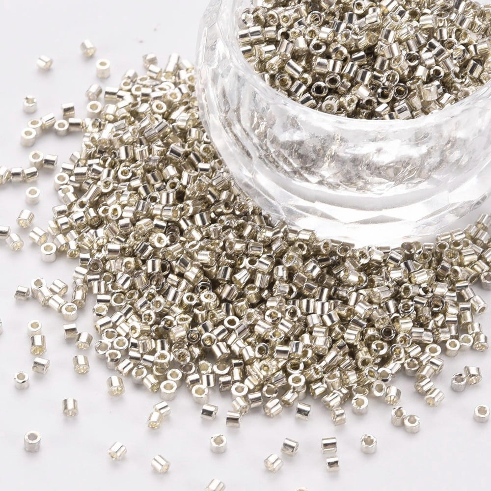 1 pound Plated Glass Cylinder Beads Seed Beads Metallic Colours Round ...