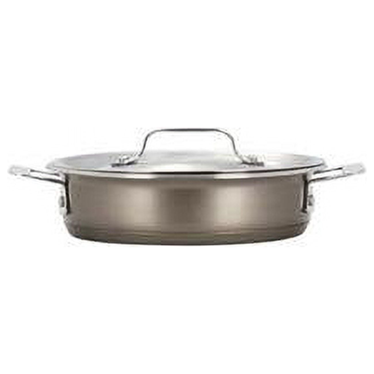 1 qt 24 oz Hotstone Taupe Cucina Round Casserole with Lid - Induction Bottom - Walmart.com