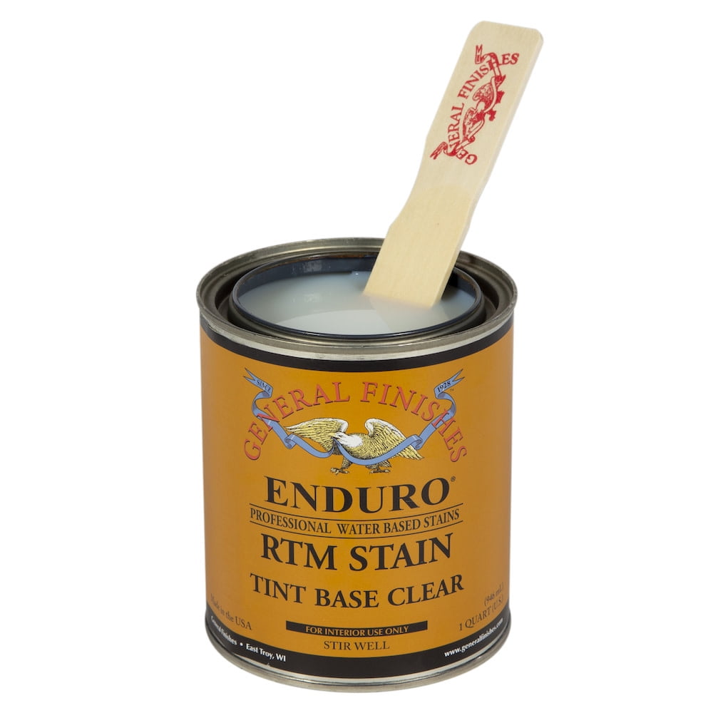 1 qt General Finishes QBC Clear Tint Base Enduro RTM Water-Based Wood ...