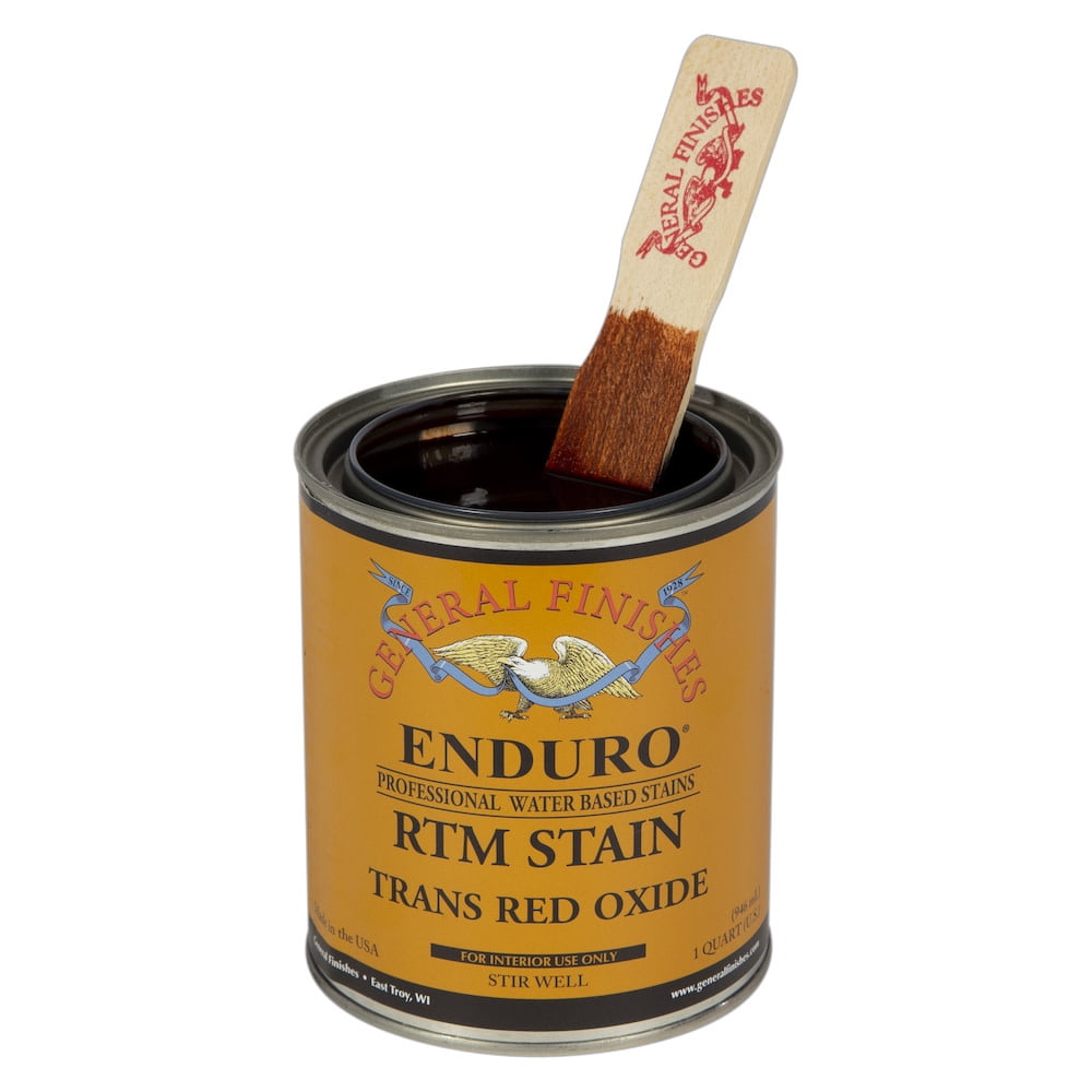 1 qt General Finishes QRO Trans Red Oxide Enduro RTM Water-Based Wood ...