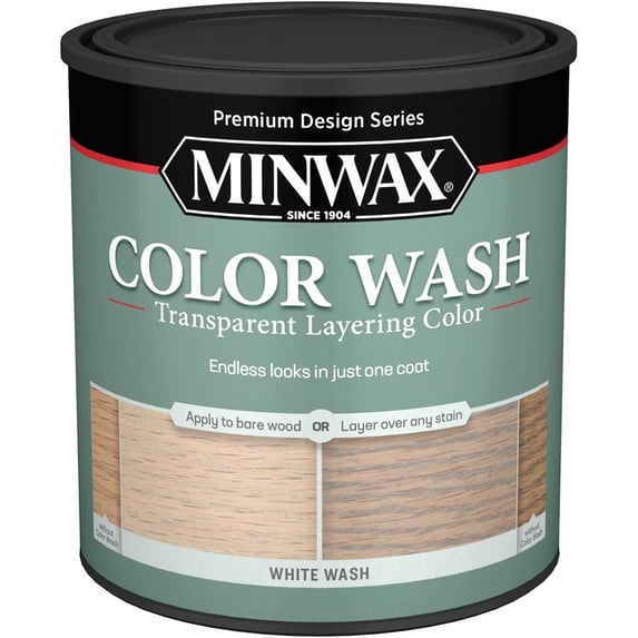 1 qt Minwax 61860 White Wash Pickling Wood Stain Water-Based - Walmart.com
