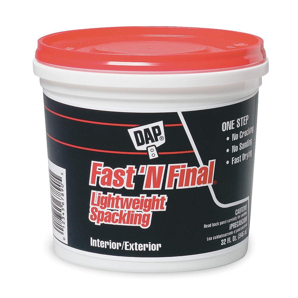 DAP Fast'N Final Lightweight Spackling - All-Purpose Wall Filler - 1 Qt ...
