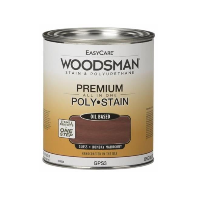 1 qt. Woodsman Stain & Polyurethane In One Oil-Base Gloss Stain, Bombay ...