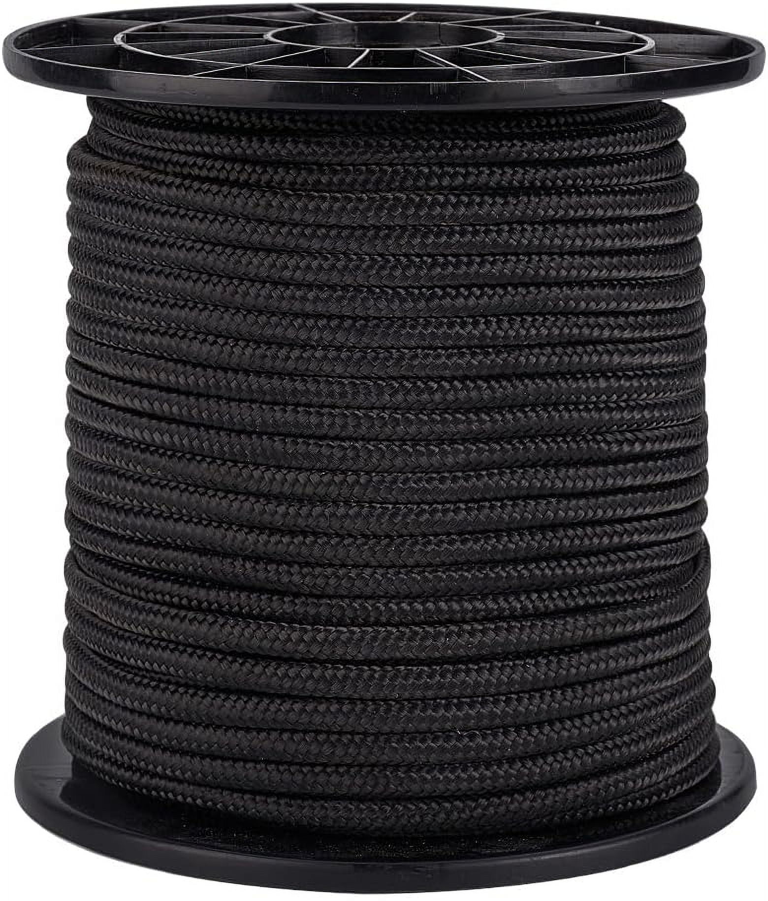 1 roll 6mm Parachute Cord 54 Yards Nylon Rope Black para Cord Blinds ...