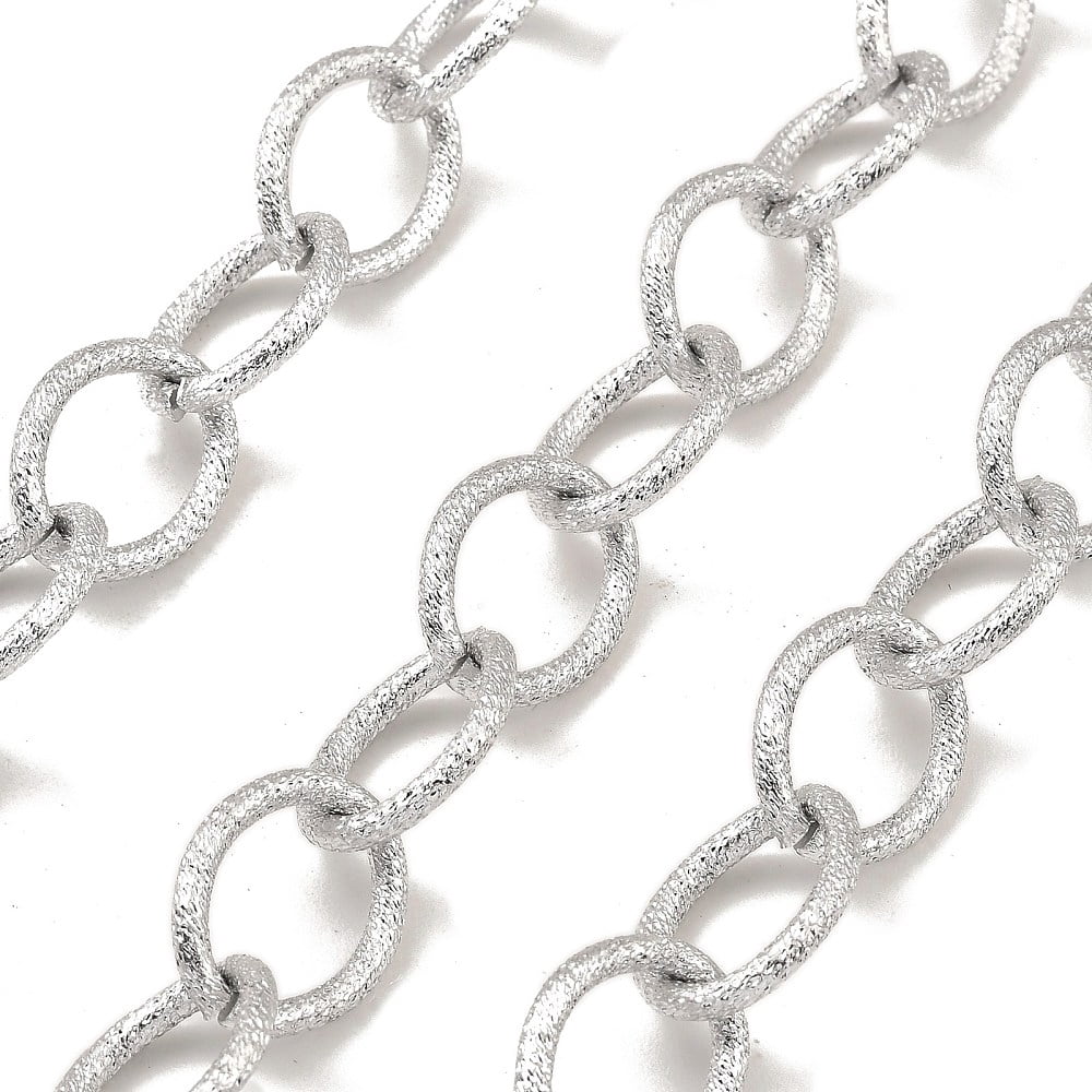 1 roll Aluminium Cable Chains Texture Unwelded with Spool Platinum ...