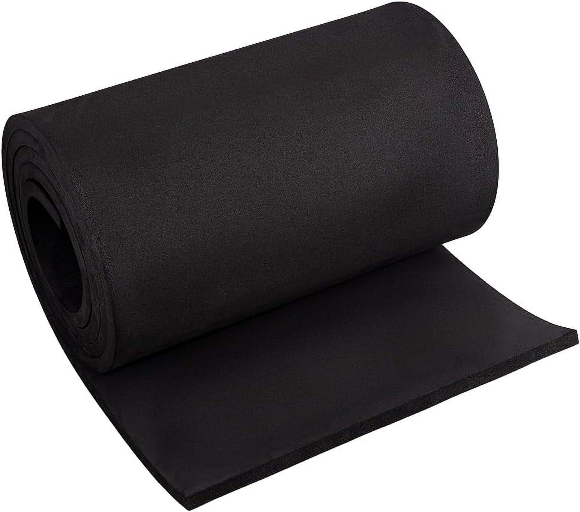 1 roll EVA Puffy Foam Roll Rectangle Black 2000x300x10.5mm - Walmart.com