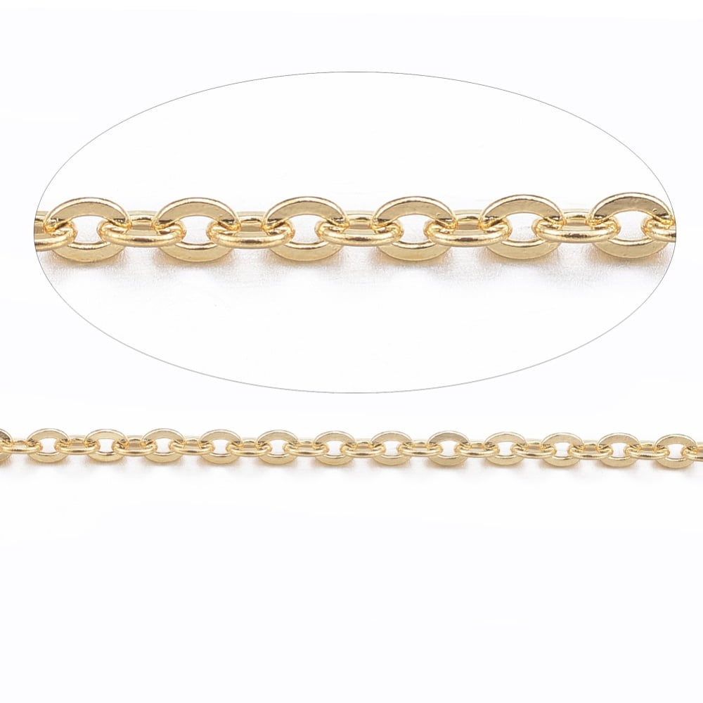 1 roll Ion Plating(IP) 304 Stainless Steel Cable Chains Soldered with ...