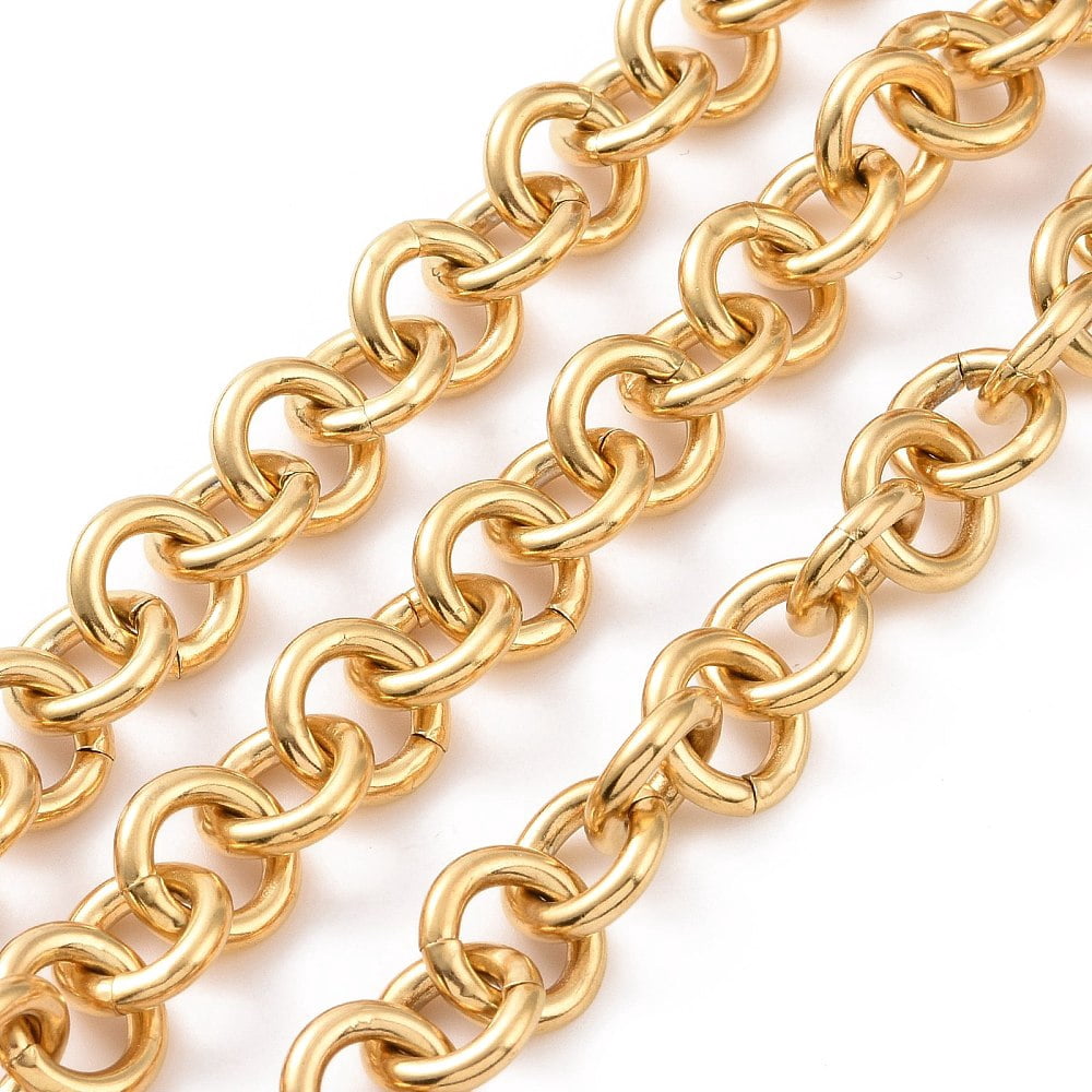 1 roll Ion Plating(IP) 304 Stainless Steel Chains with Spool for ...