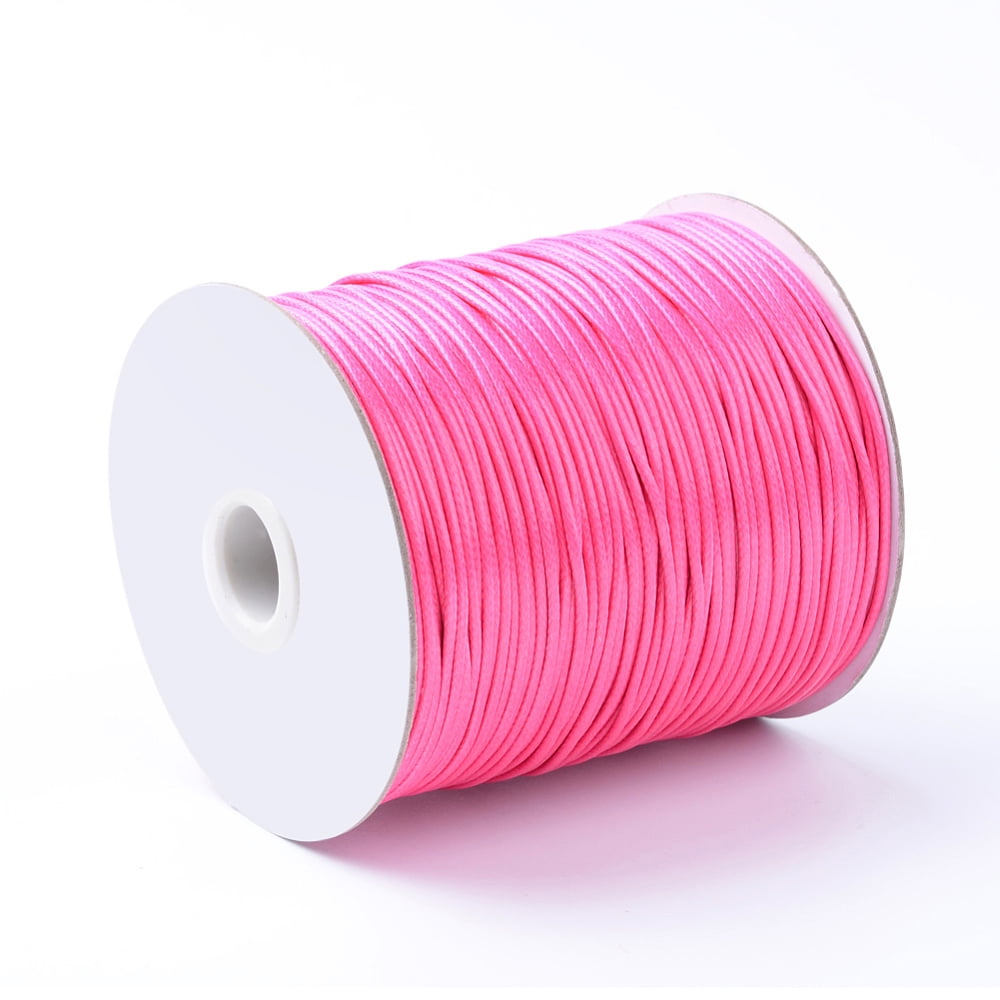 1 roll Korean Waxed Polyester Cords Deep Pink 1.5mm 200yards/roll(600 ...