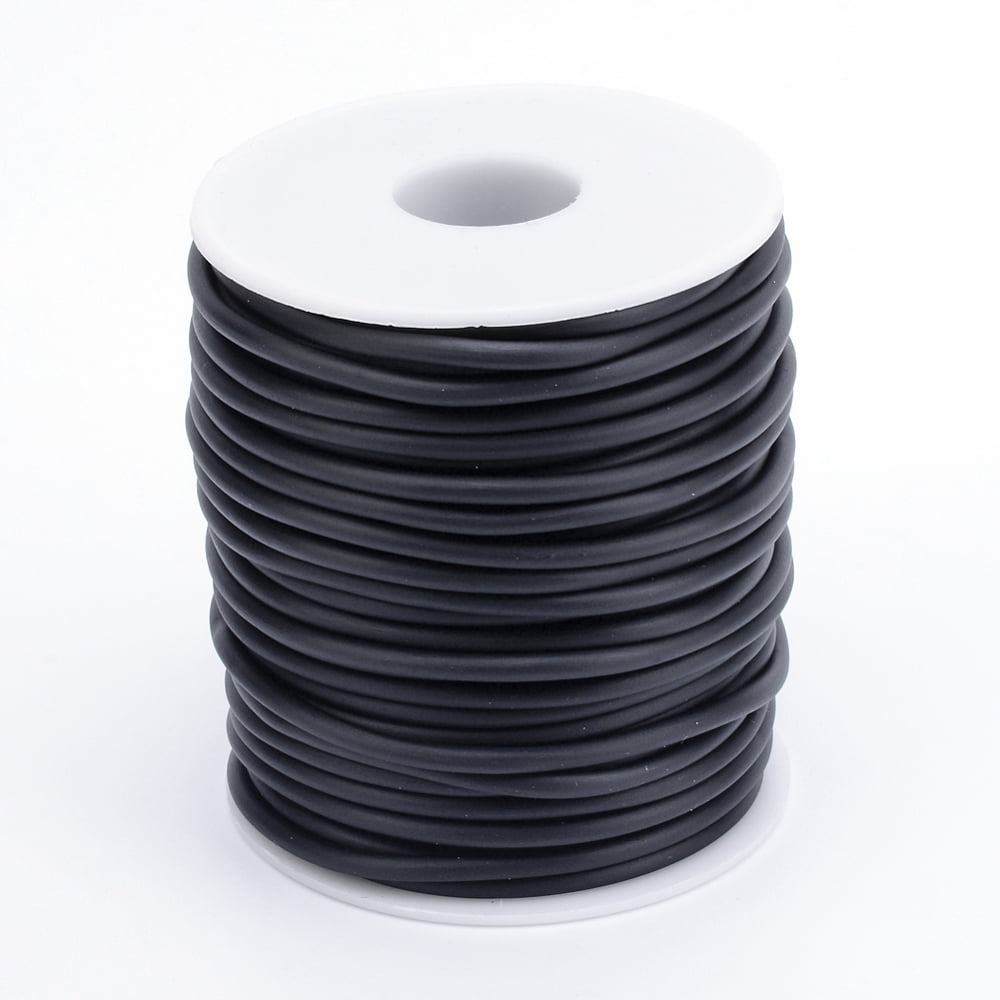 1 roll PVC Tubular Solid Rubber Cord No Hole Wrapped Around White ...
