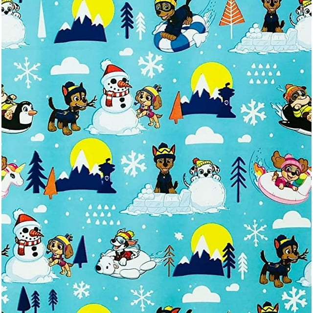 1 roll Paw Patrol Crew Christmas Wrapping Paper 50 Sq ft - Walmart.com